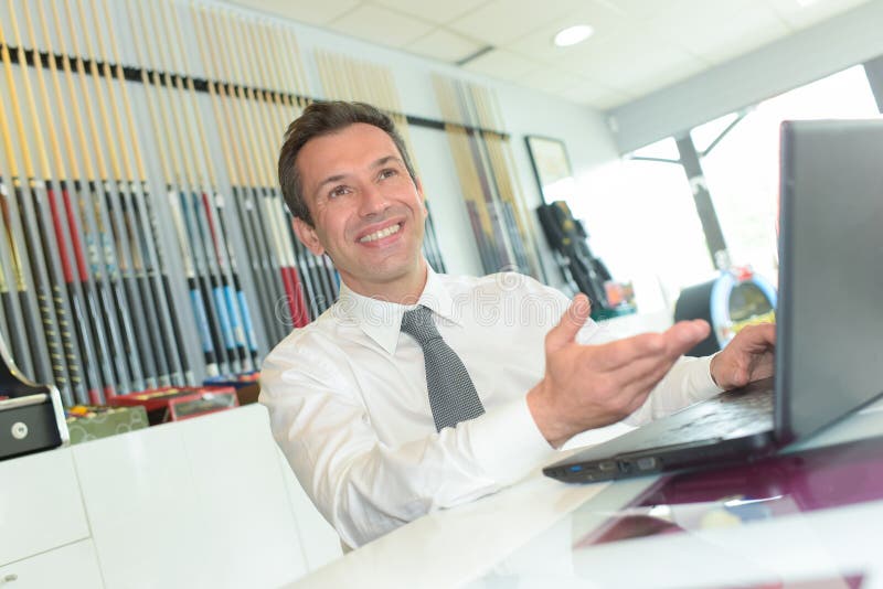 Happy manager in office stock photo. Image of employee - 100879128
