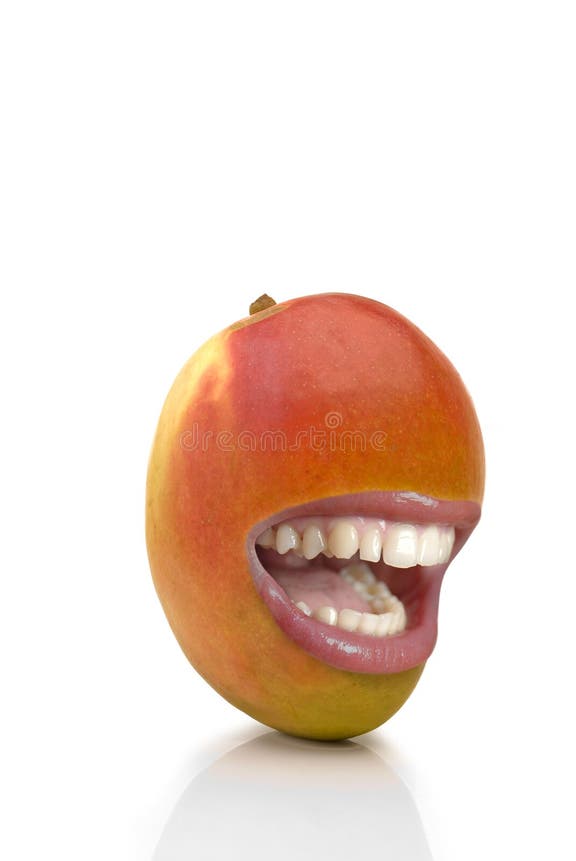 Happy mango stock photo. Image of cool, laugh, lips, surreal - 7151902