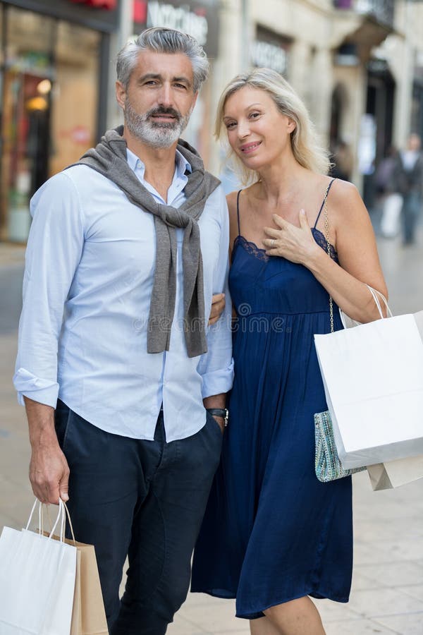 Happy Mature Couple Outdoors Stock Photo - Image of vacations ...