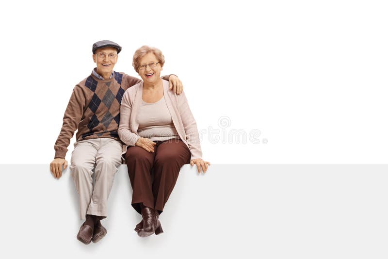 Happy Mature Couple Sitting Panel Stock Photos - Free & Royalty-Free ...