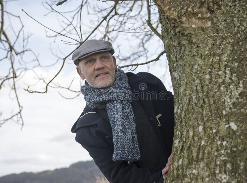Happy mature man outdoors stock image. Image of sixties - 91857151