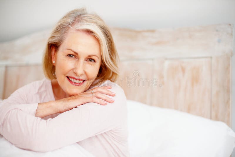 Happy Mature Woman Giving You A Cute Smile Closeup Portrait Of A Happy