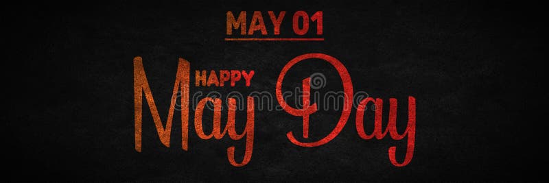 Happy May Day, May 01. Calendar of May Text Effect, Design Stock ...
