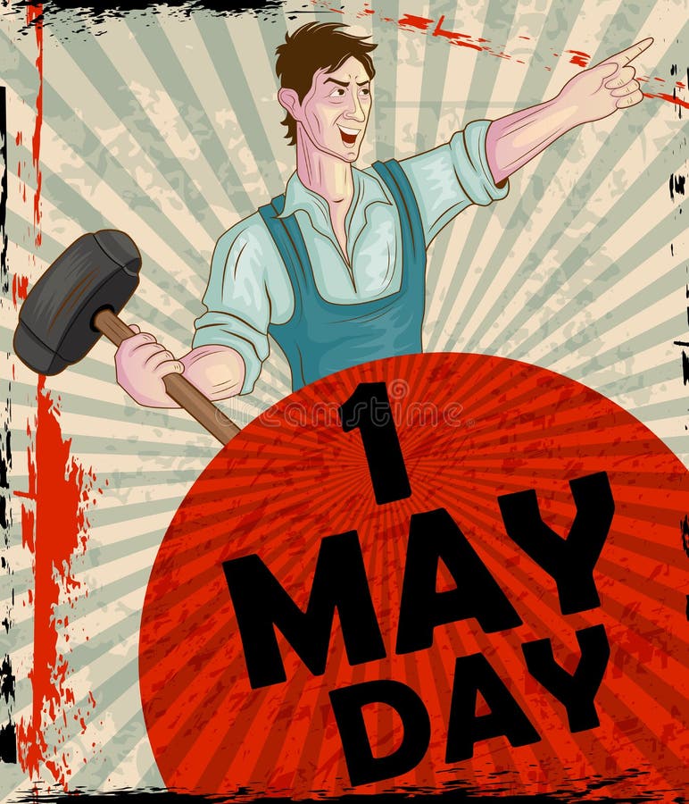 Happy May Day celebration stock vector. Illustration of happy - 52288424