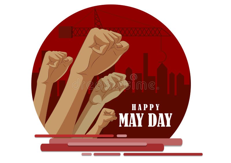 Happy May Day Knows As Internation Worker S Day or Labour Day Stock ...