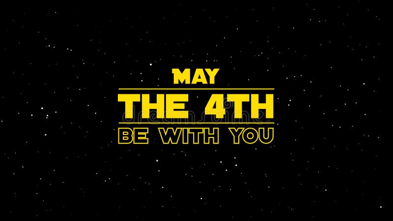 Happy May the 4th. Cosmos, Universe Futuristic Vector Illustration with ...
