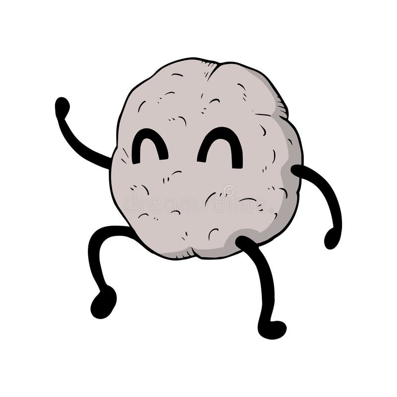 Happy Meatball Illustration Stock Vector - Illustration of delicious ...