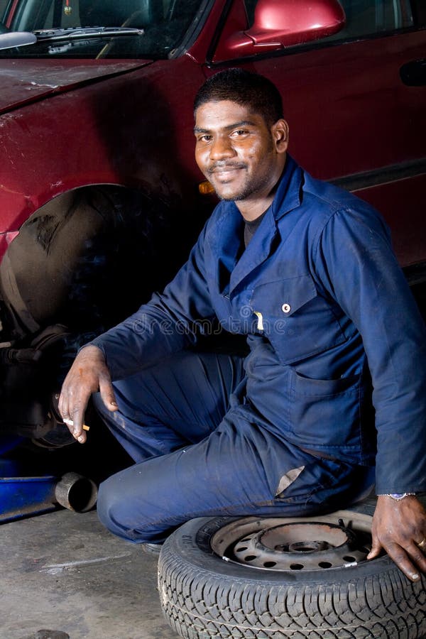Happy mechanic stock image. Image of change, indian, fixing - 7457479
