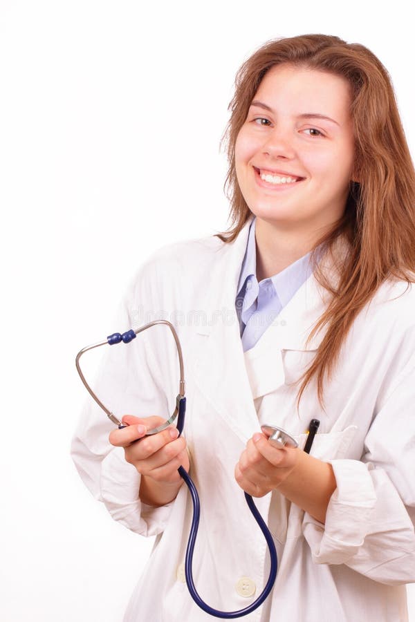 Happy medical doctor woman stock photo. Image of person - 25420146