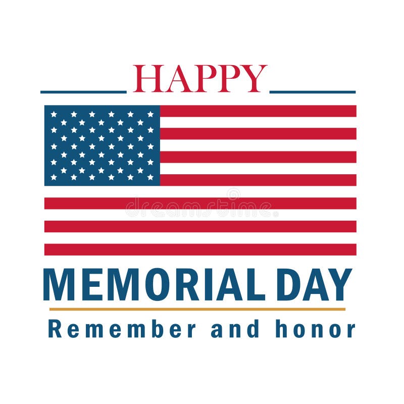 Happy memorial day stock vector. Illustration of america - 213195905