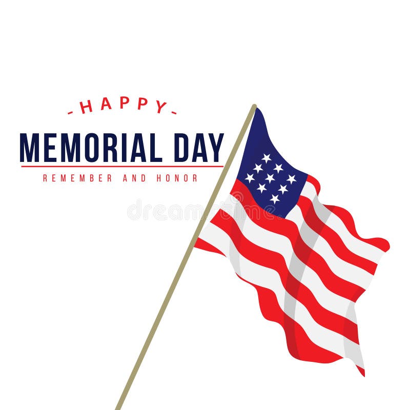 Happy Memorial Day Vector Template Design Illustration Stock Vector ...