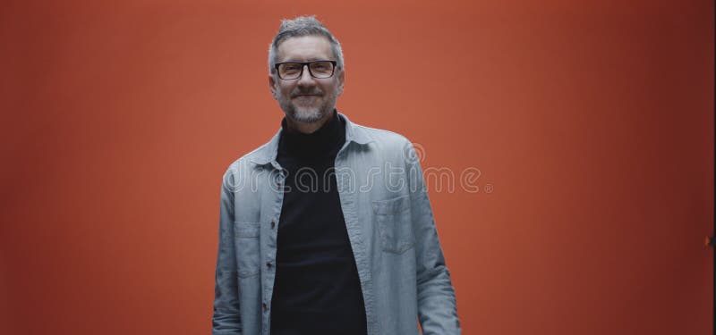 Happy Middle-aged Man Celebrating Stock Image - Image of victory ...
