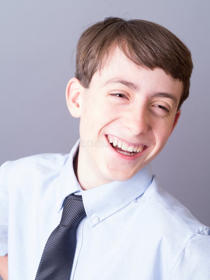 Happy Middle School Student Laughing Stock Photo - Image of youth, joke ...