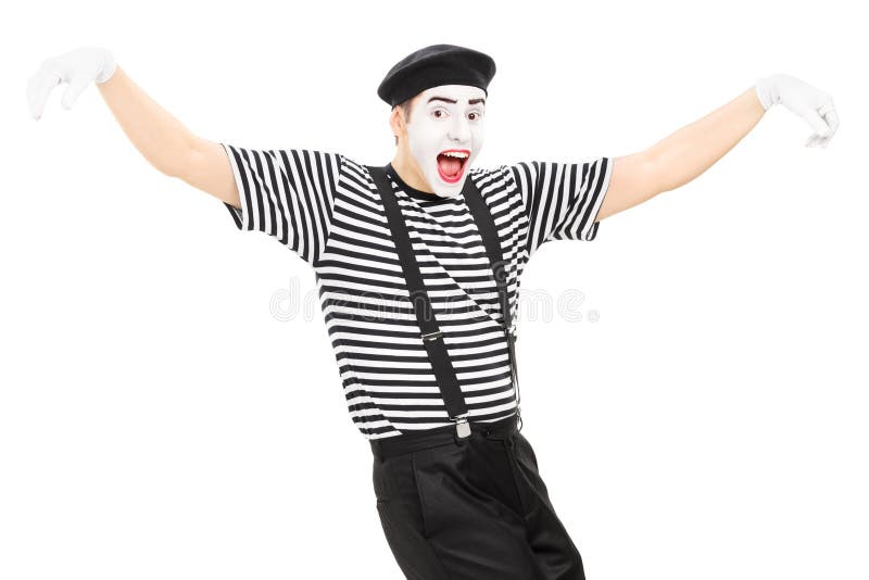 Happy Mime Artist Dancing Stock Photos - Free & Royalty-Free Stock ...