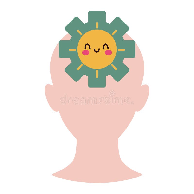 Happy Mind Productive Thinking Stock Illustration - Illustration of ...