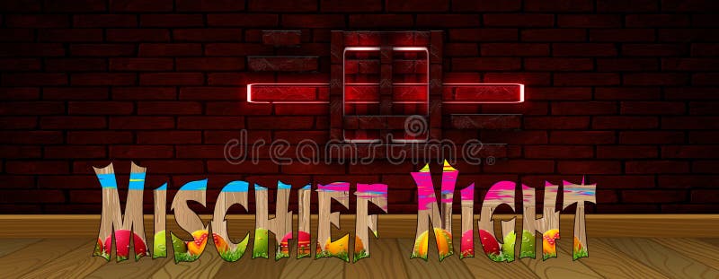 Happy Mischief Night, October 30. Calendar of October Retro Text Effect ...