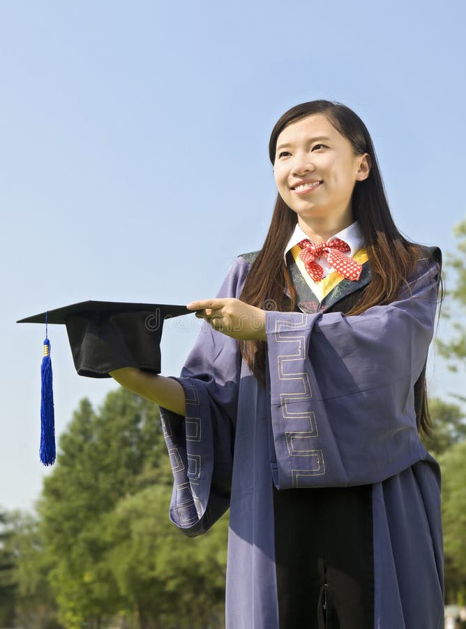 A Miss Graduate and Certificate Stock Image - Image of receive ...