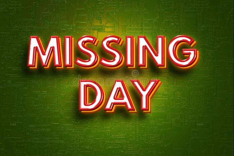Happy Missing Day with 3d Text Effects, Stock Illustration - Illustration of multifaith ...