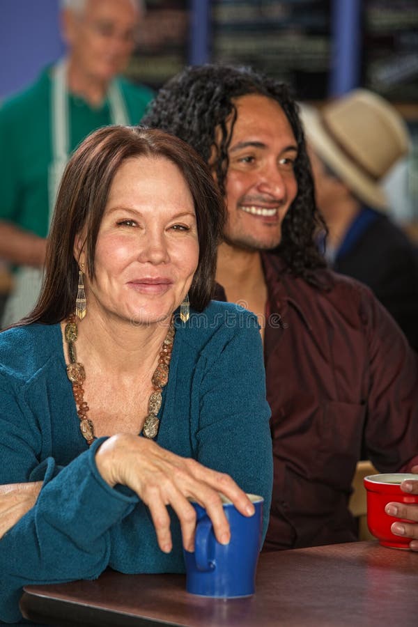 Happy Mixed Couple stock image. Image of drinks, calm - 34389511