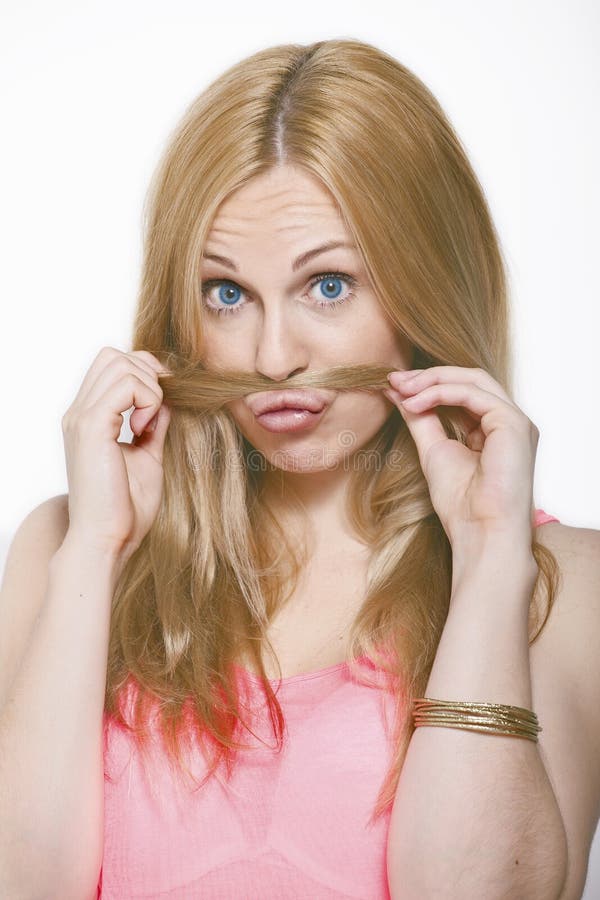 Happy Model in Studio Making Funny Faces. Stock Image - Image of posing ...
