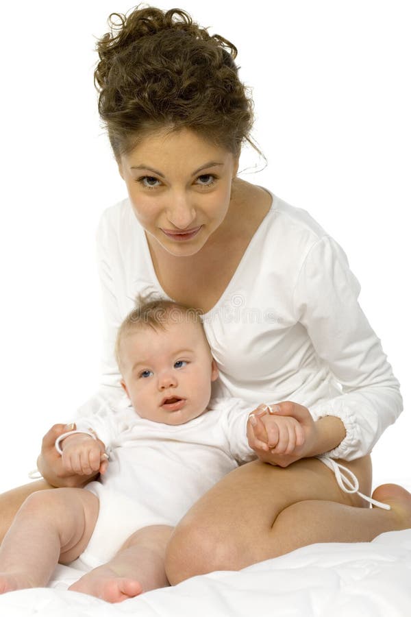 Busy mom stock photo. Image of holding, looking, little - 2555150