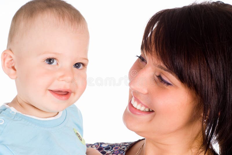 Happy mom with baby stock image. Image of people, nice - 20129193