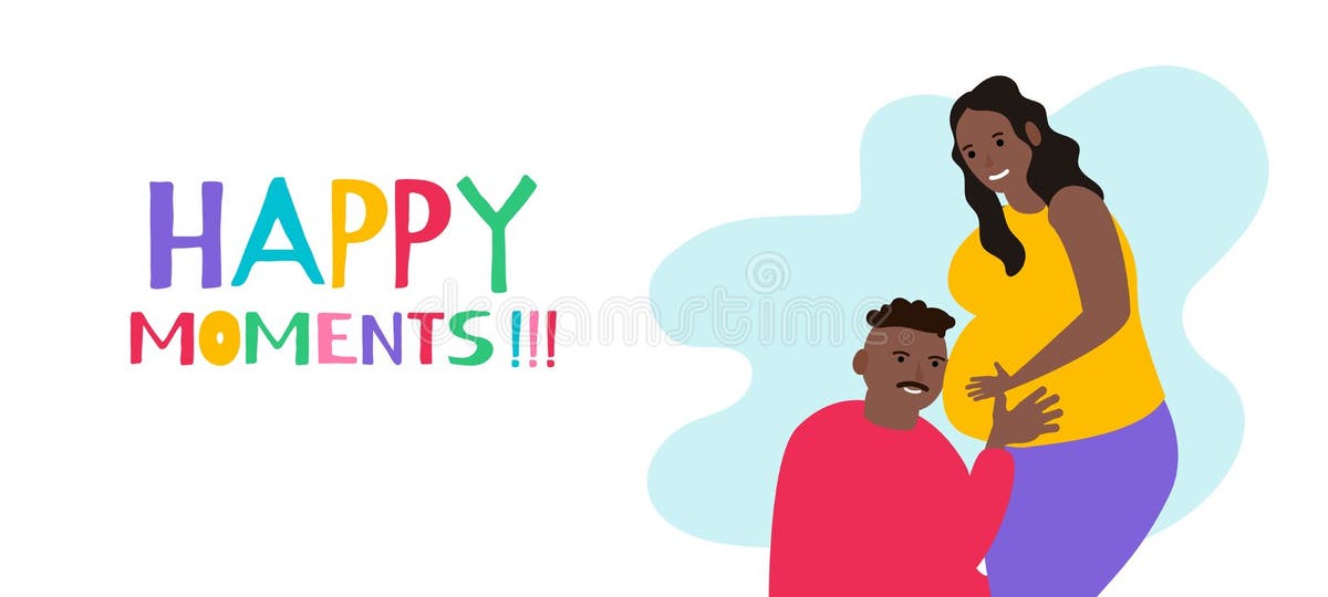 African American Pregnant Woman Husband Stock Illustrations 104