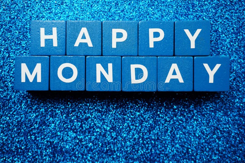 Happy Monday Alphabet Letter on Glitter Background Stock Image - Image ...