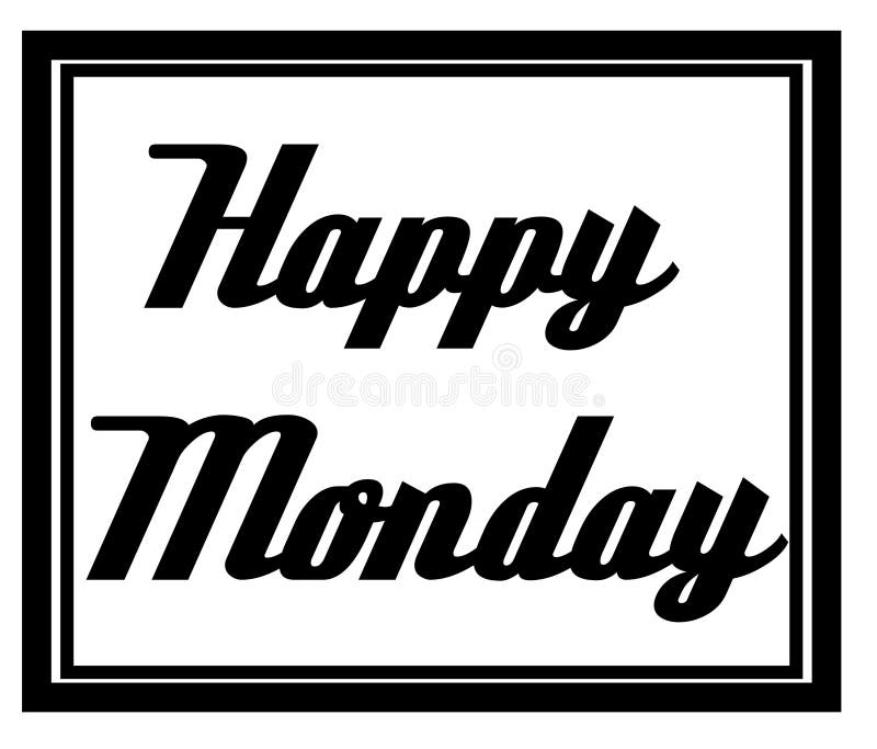 Happy Monday background stock illustration. Illustration of circle ...
