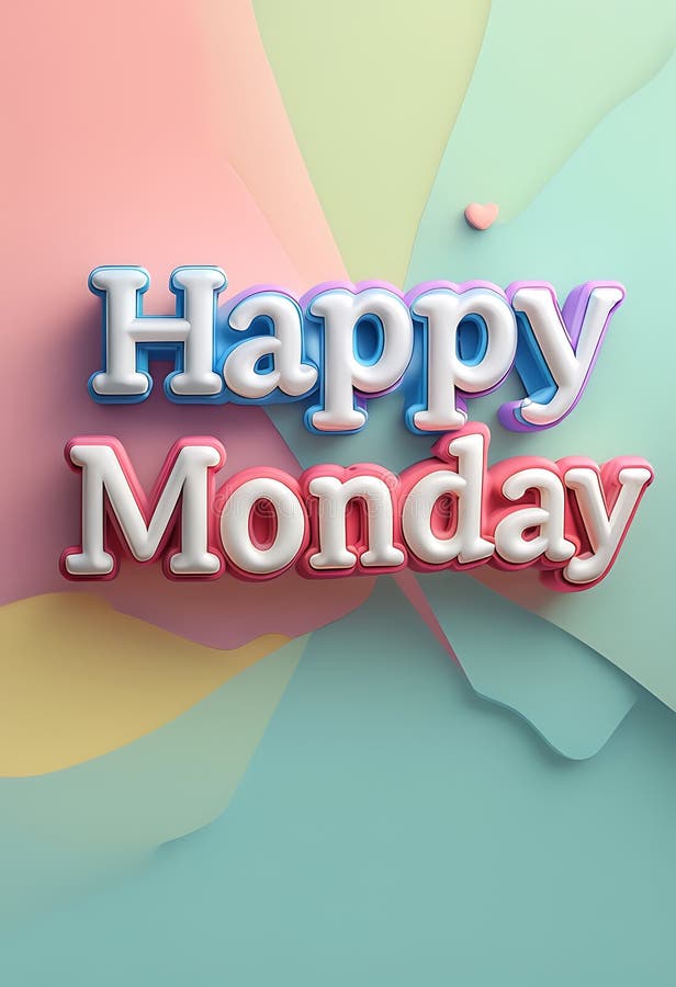 Happy Monday: Colorful 3D Text Stock Illustration - Illustration of ...