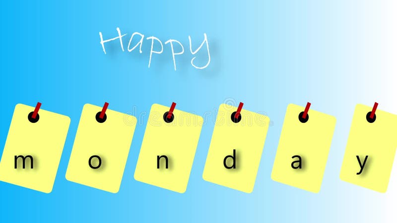 Monday Greeting on Yellow Sticky Notes Animation Stock Footage - Video ...