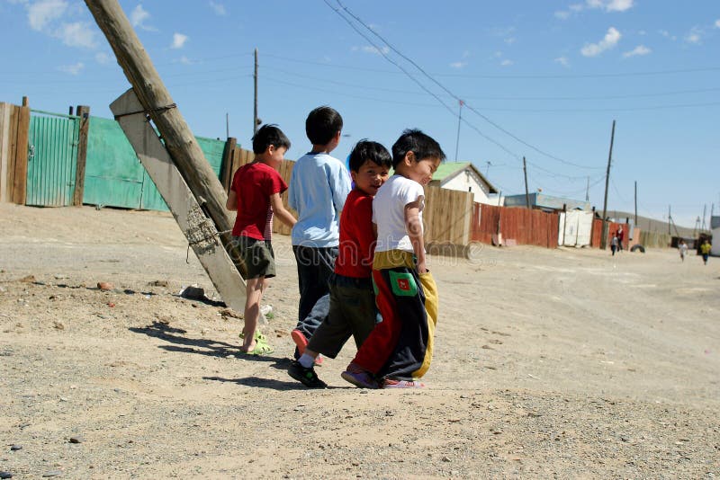 Happy Mongolian Kids editorial stock image. Image of mongolia - 20844424