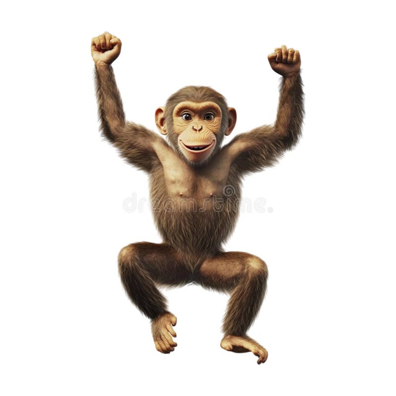 Happy Monkey on Transparent Background - Ai Generated Stock ...