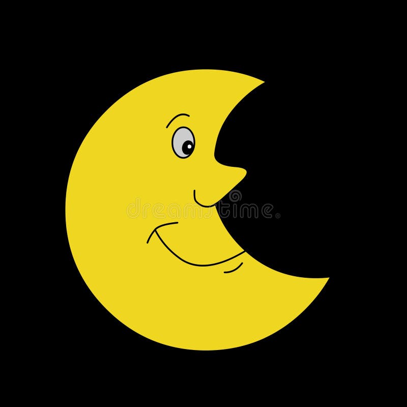 Smiling Moon stock vector. Illustration of clipart, mascot - 34434952