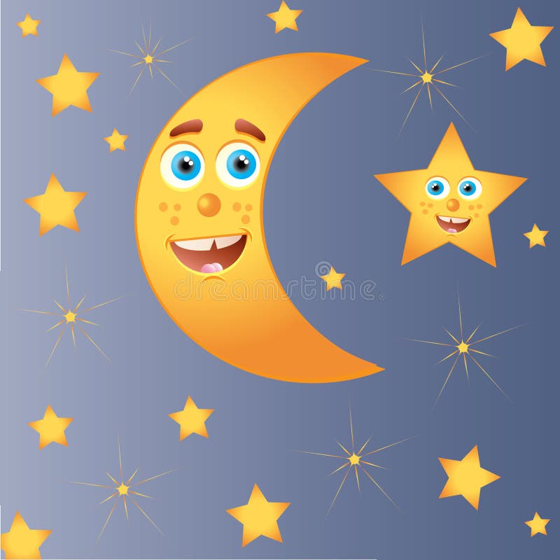 Happy Moon Sleeping Cartoon Vector Clipart Stock Vector - Illustration ...