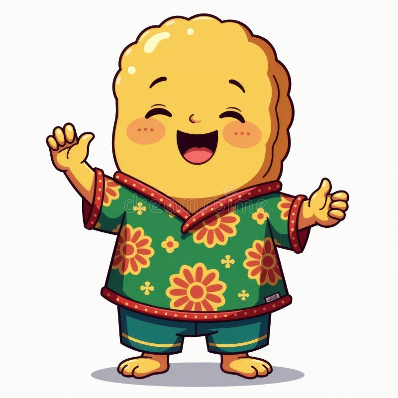Happy Mooncake Cartoon Character, Isolated Background, Isolated ...