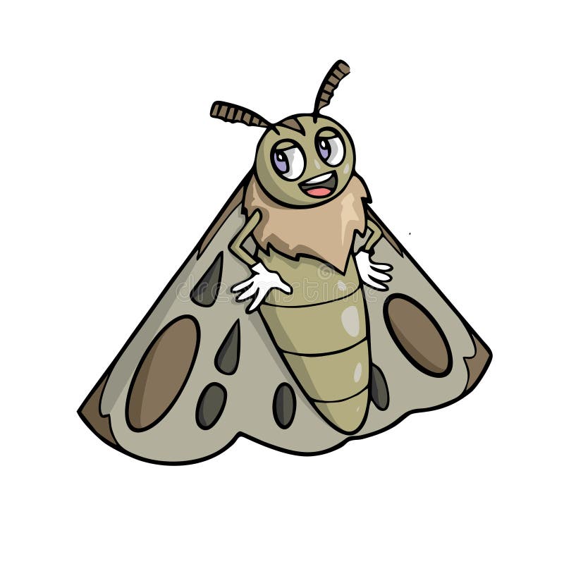 Moth Cartoon Character and Woolen Sock Stock Vector - Illustration of ...