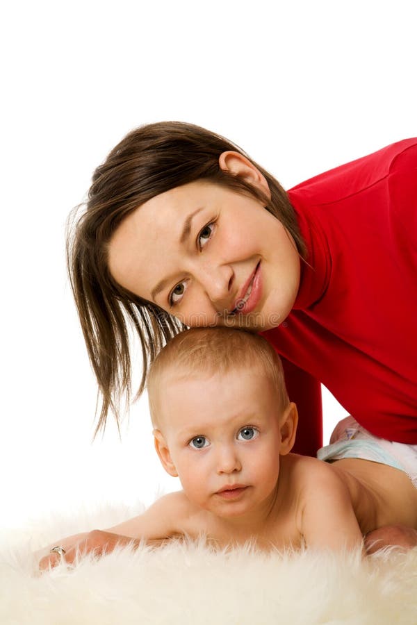 Happy mother stock image. Image of excited, isolated - 18492035