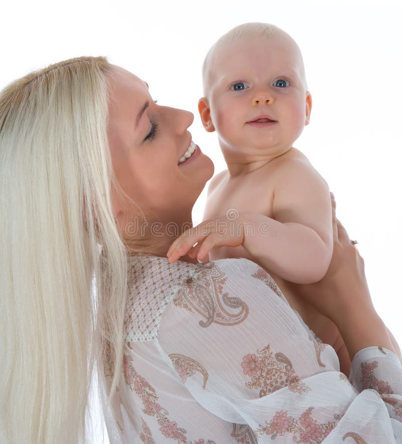 Happy mother with baby stock image. Image of baby, newborn - 5641929