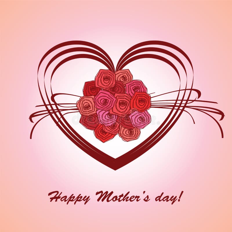 Happy Mother Day Colorful Background. Stock Vector - Illustration of ...