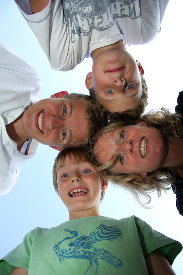 Happy Mother with Her Three Sons Stock Image - Image of infant, life ...