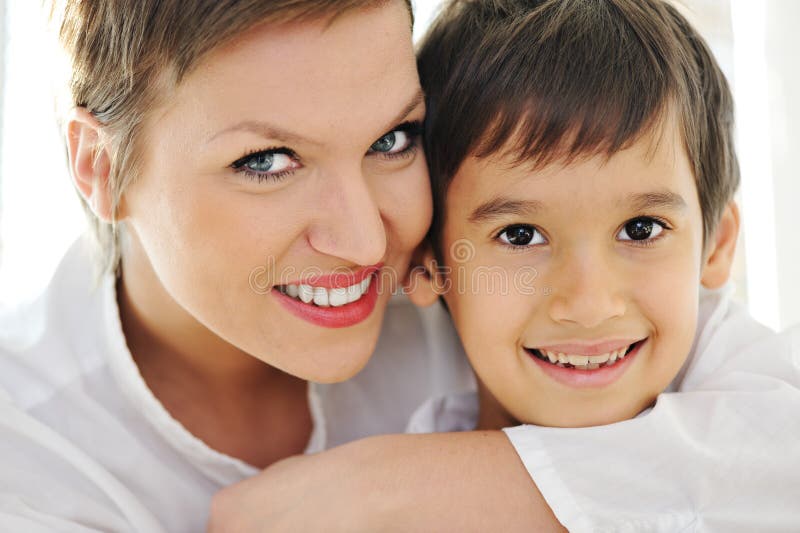 Happy mother with her son stock image. Image of hair - 29793845