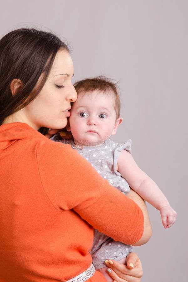 Happy Mother Hugging Her Daughter Stock Image Image Of Cheerful
