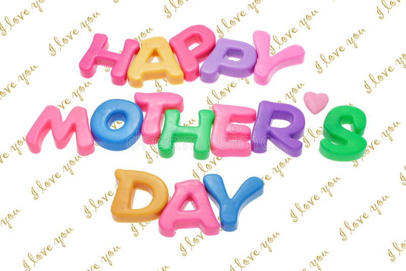 Mothers Day Sticky Notes on a Refrigerator Stock Image - Image of ...