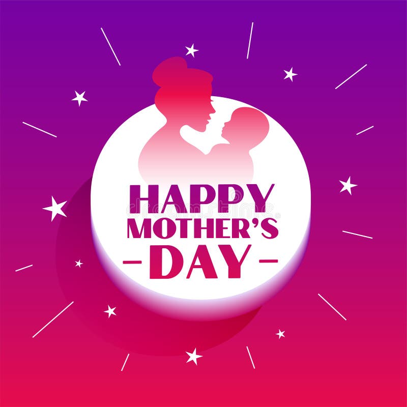 Happy Mother`s Day Celebration Poster Design Stock Vector ...