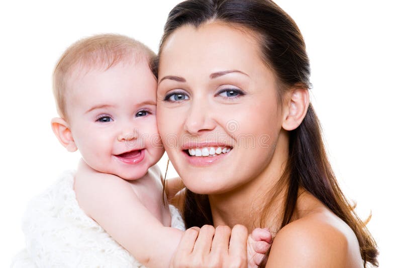 Happy Mother with Smiling Baby Stock Photo - Image of adorable, life ...