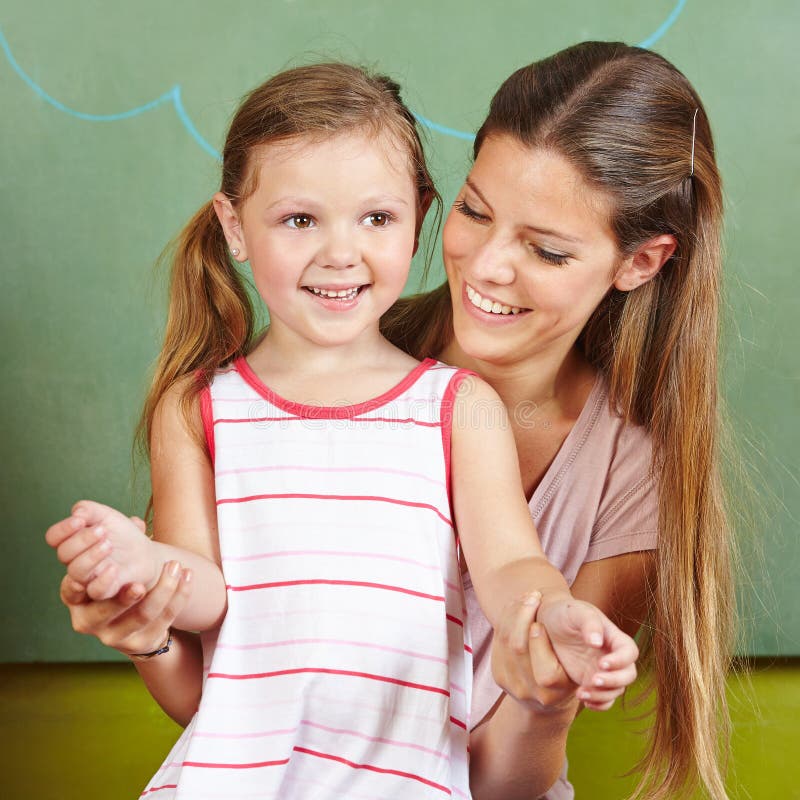 Happy Mother with Smiling Daughter Stock Photo - Image of child, school ...