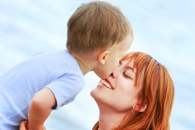 Happy Mother and Son Playing Stock Photo - Image of love, beautiful ...
