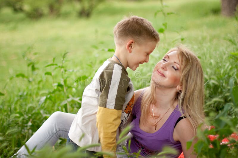 Happy Mother and Son stock photo. Image of parenting - 18447130