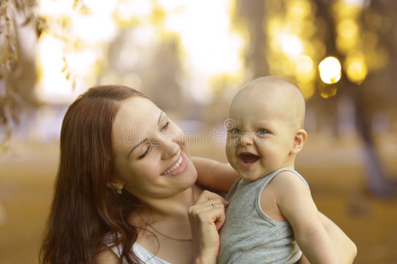 Happy mother and son stock image. Image of laughing, little - 44514819